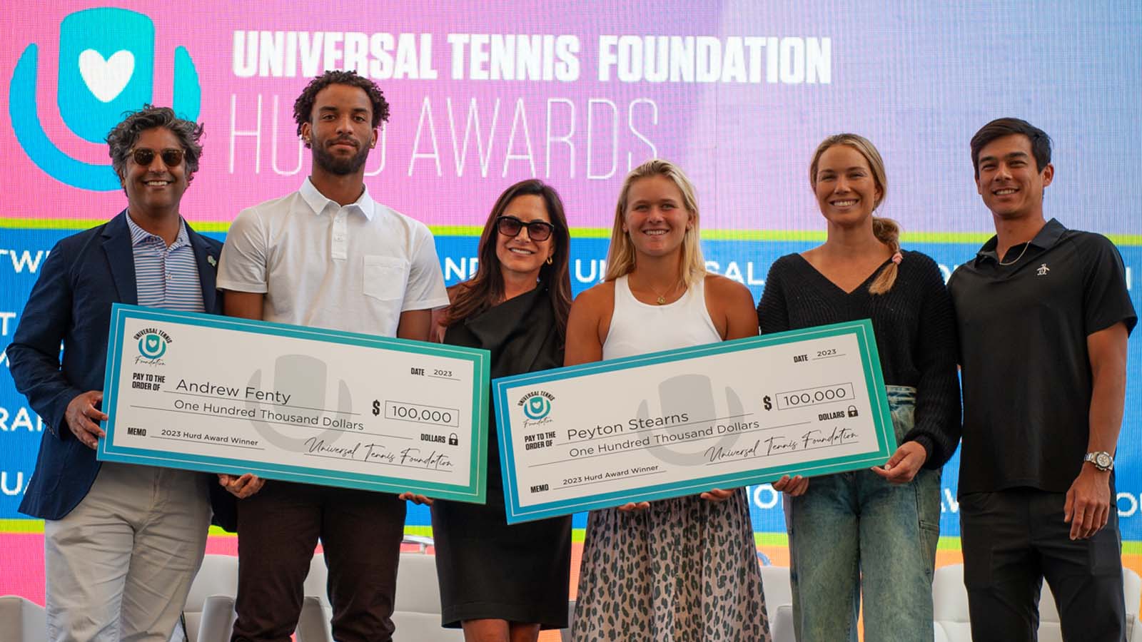Peyton Stearns and Andrew Fenty Receive Universal Tennis Foundation Hu